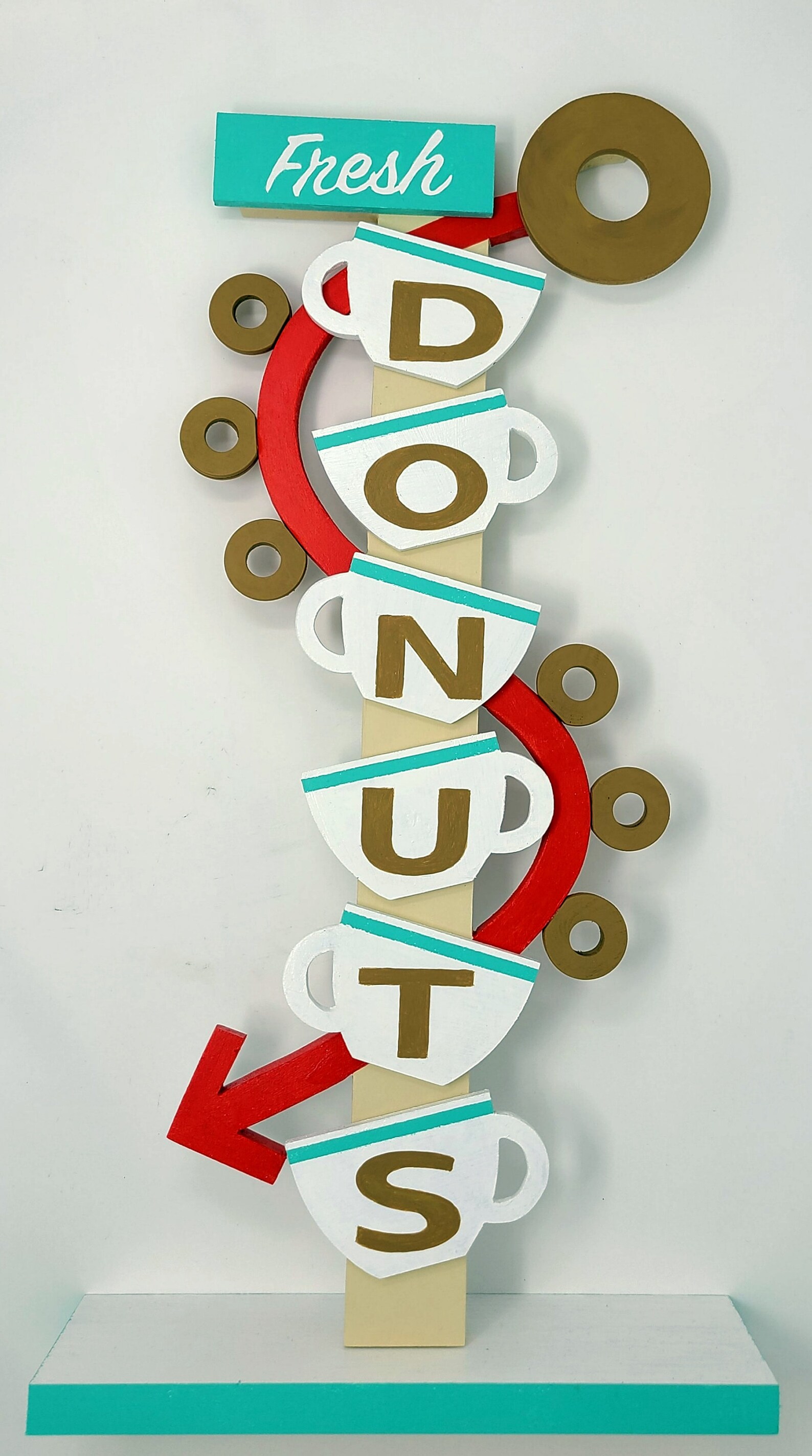 Donut Shop Retro Hand Painted Mini Sign. Vintage Diner Sign - Etsy