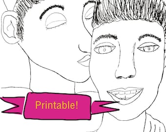 Lgbtq coloring page | Etsy