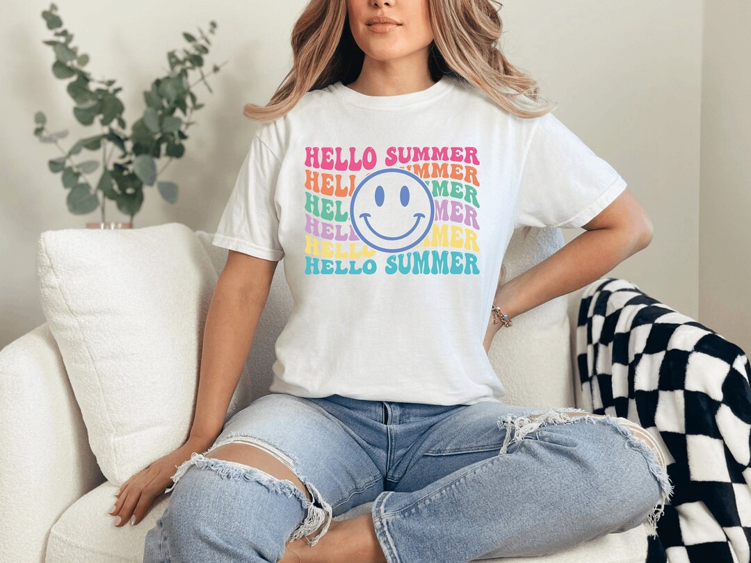 Comfort Colors Hello Summer Shirt Summer Vacation Shirt Beach Shirt ...