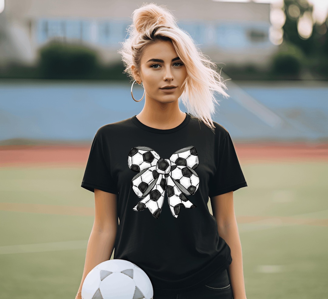 Bow Soccer Shirt Soccer Shirts Girls Soccer Shirt Soccer Lover Sports ...