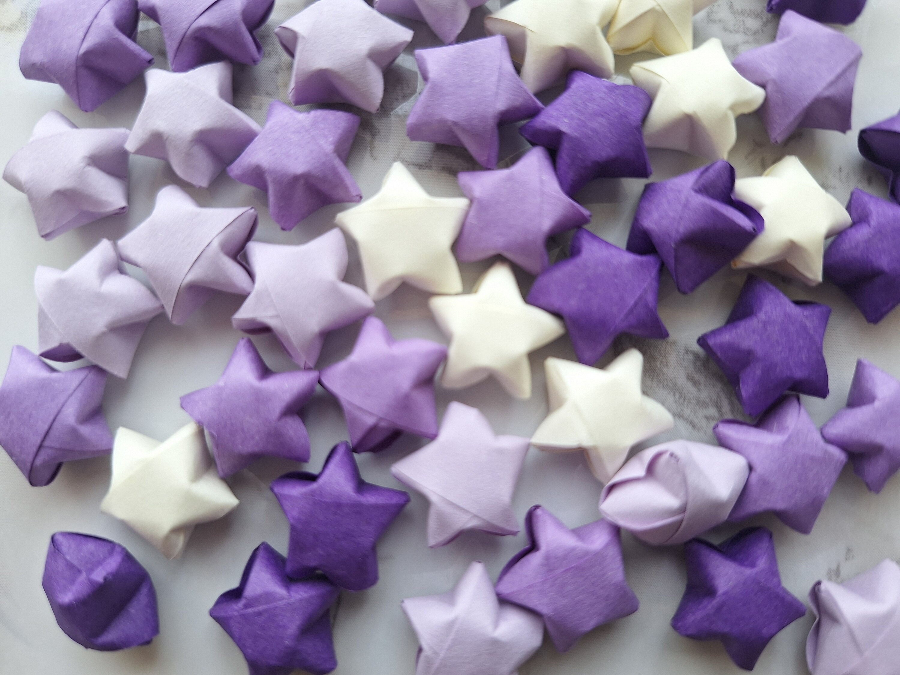 PURPLE Paper Stars Hand Folded Origami Decor Confetti - Etsy
