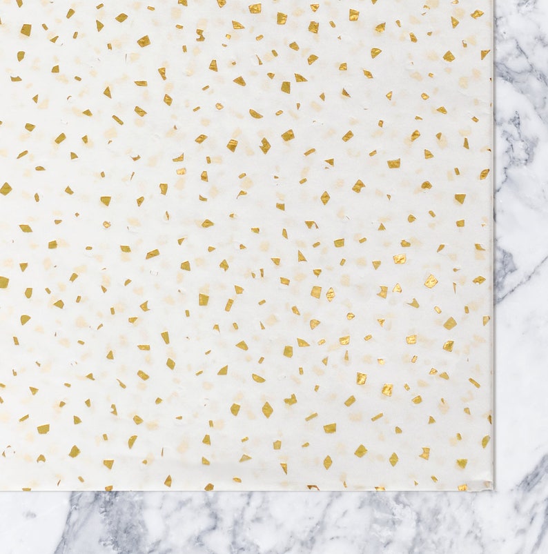 Golden Flecks White Tissue Paper 12-24 Sheets/pack - Etsy