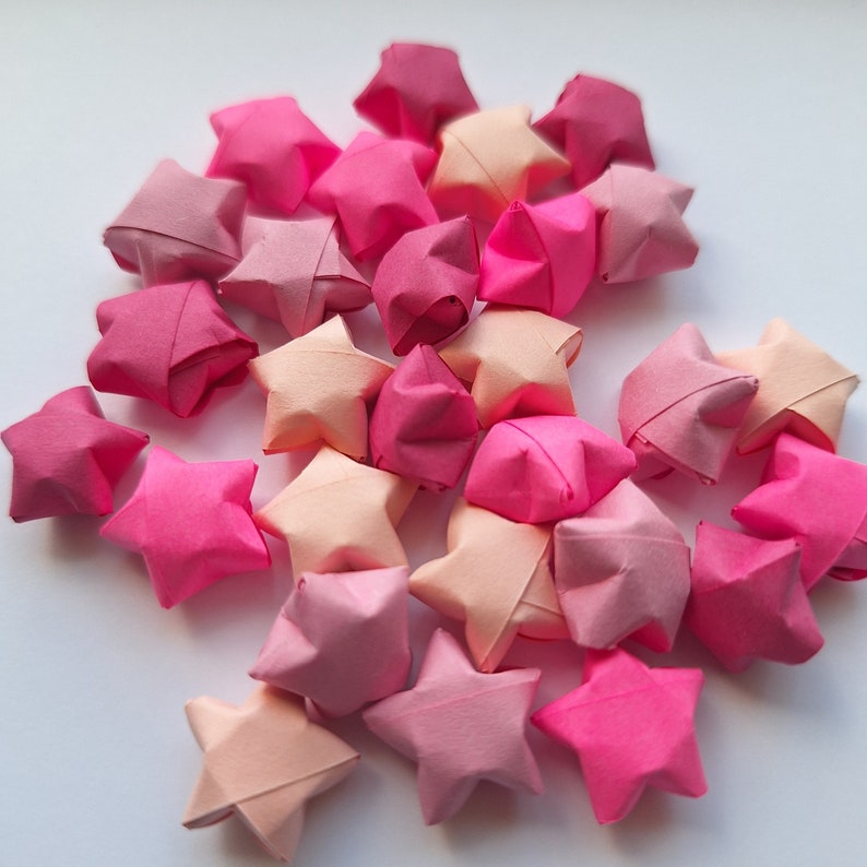 PINK - Paper Stars - Hand Folded Origami - Etsy