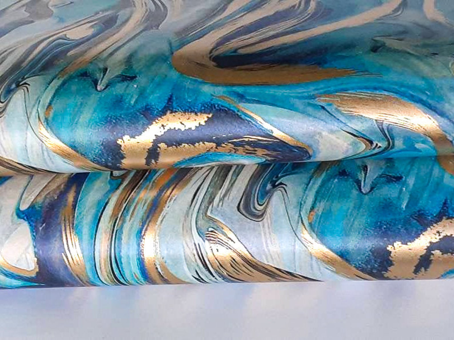 Blue Marble Print Tissue Paper 12 Large Sheets/pack | Etsy
