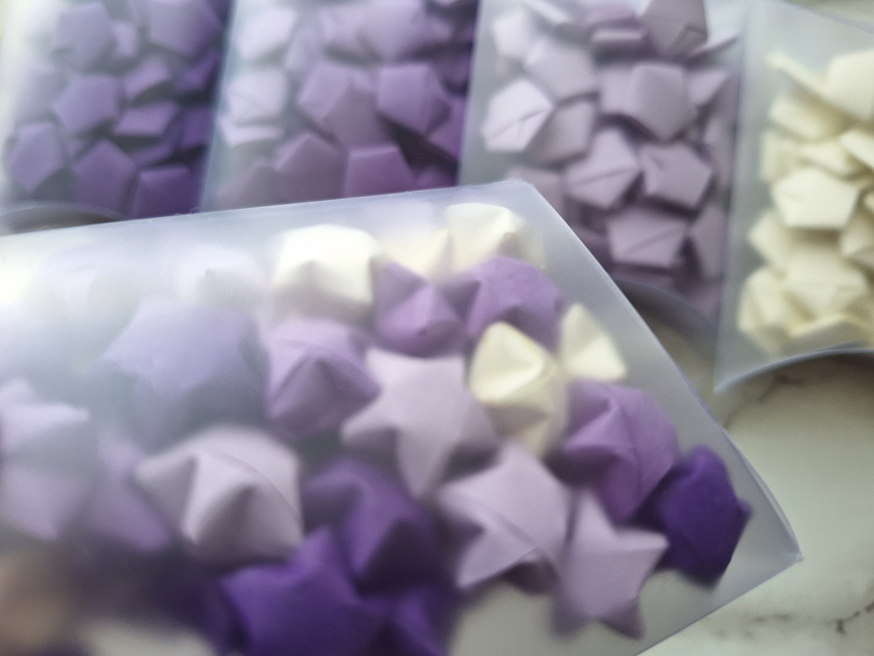 PURPLE Paper Stars Hand Folded Origami Decor Confetti - Etsy