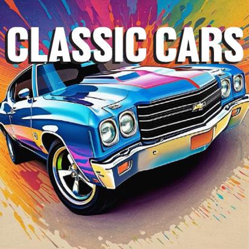 Classic Car Coloring Sheets - Etsy