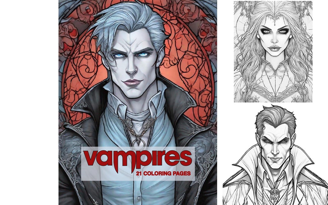 Vampire Coloring Book - Etsy