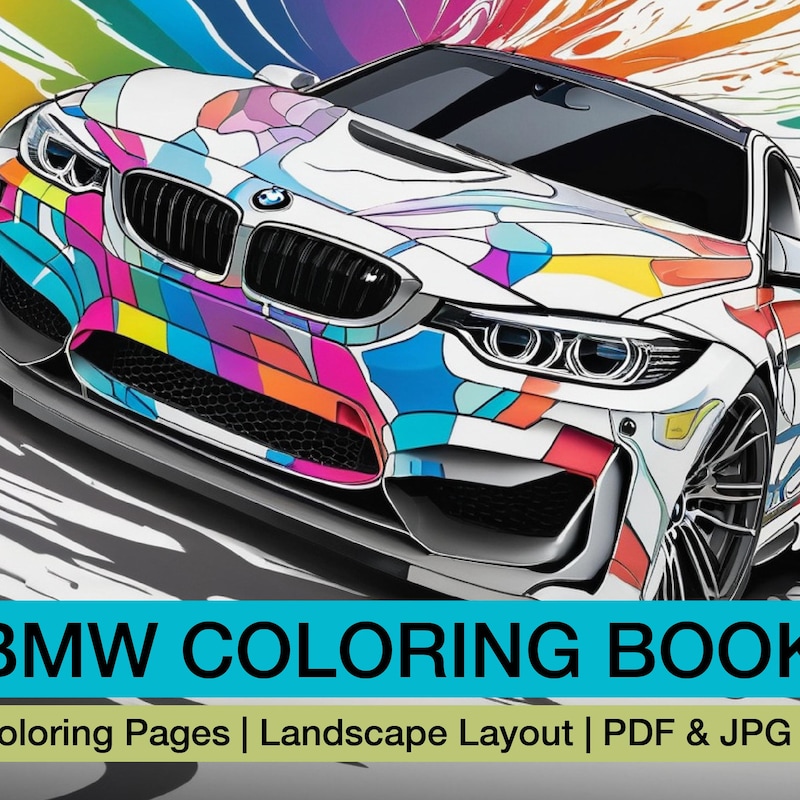 Bmw colouring pages - Etsy.de