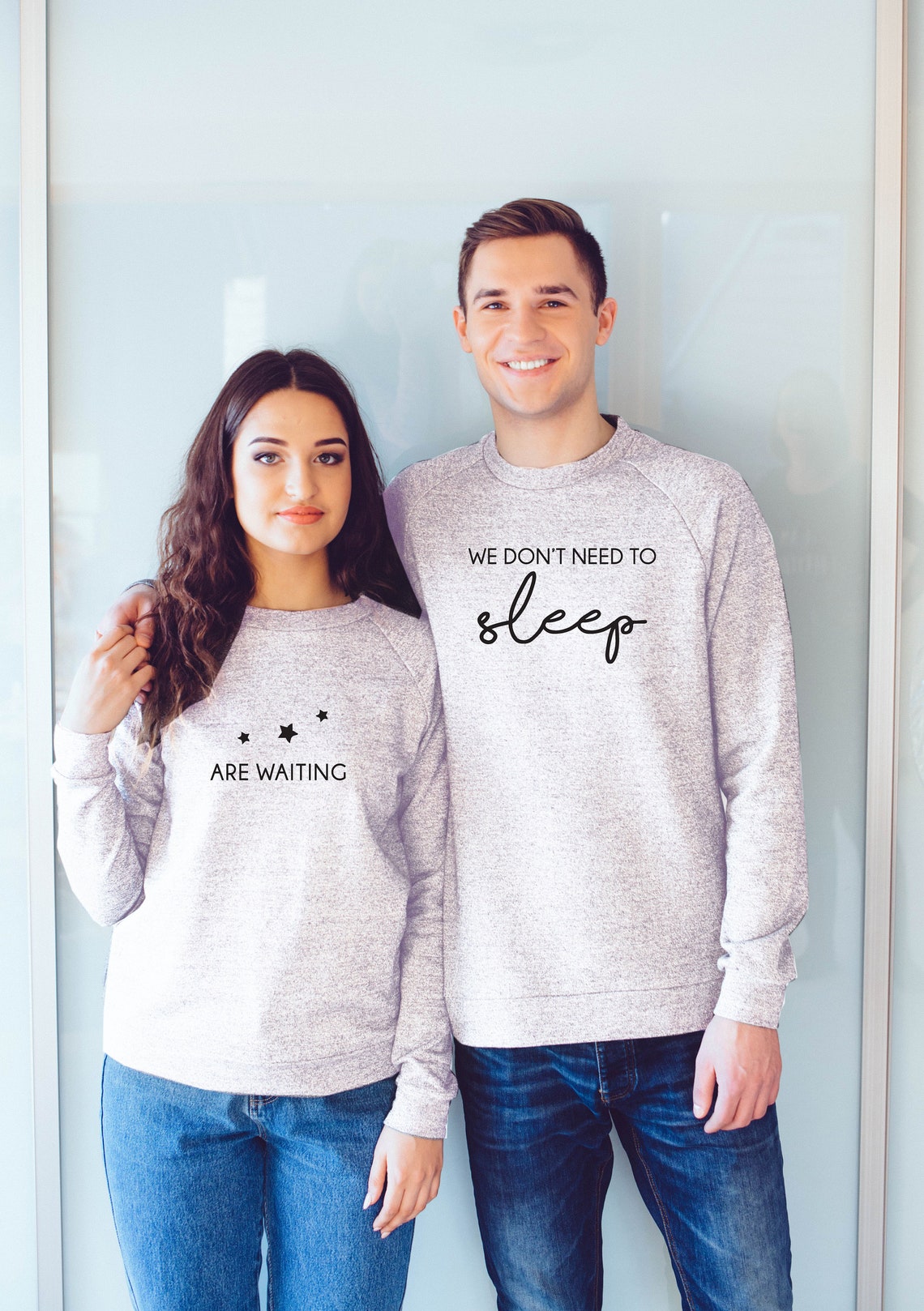 Set of 2 Sweatshirt Hoodies Womens Sweatshirt Mens Hoodies Pullover ...