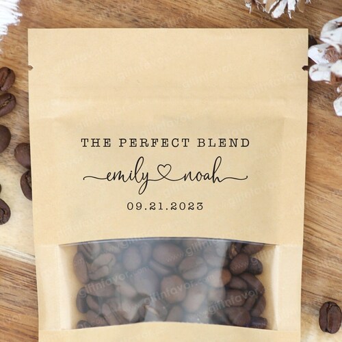 NEW the Perfect Blend Coffee Wedding Favour Bag Bridal - Etsy