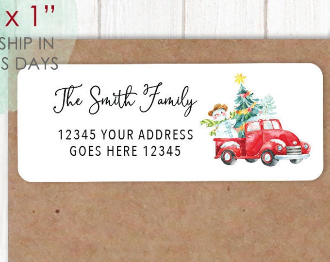 Christmas Return Address Labels. Personalized Return Address - Etsy