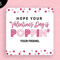 Valentines Pop It Tags, Poppin Labels, Download, Classroom Valentine ...