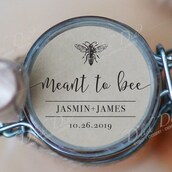 Meant to Bee Stickers,honey Favor Labels,custom Wedding Favor Stickers ...