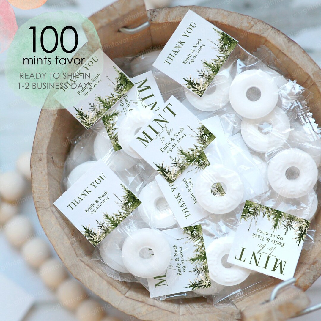 100pcs Mint to Be Wedding Favors,wedding Mints Labels,custom Wedding ...