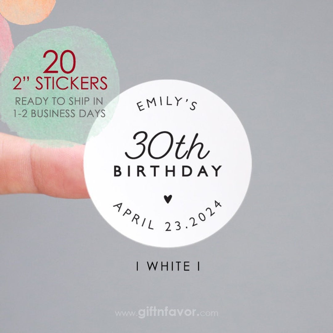 Birthday Favor Sticker,birthday Favor Labels,birthday Party Labels ...