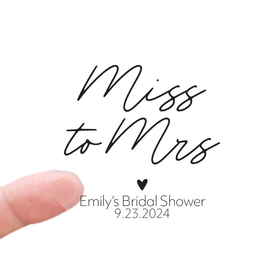 Miss to Mrs Label,wedding Favor Labels,bridal Shower Favor Labels ...