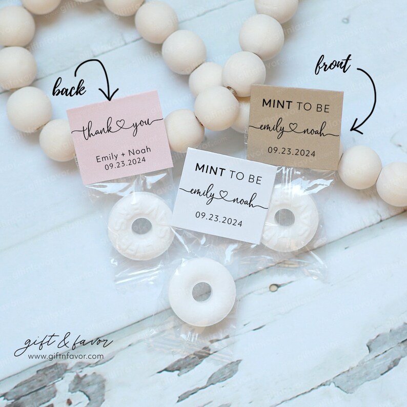 100pcs Mint to Be Wedding Favorswedding Mints Labelscustom - Etsy