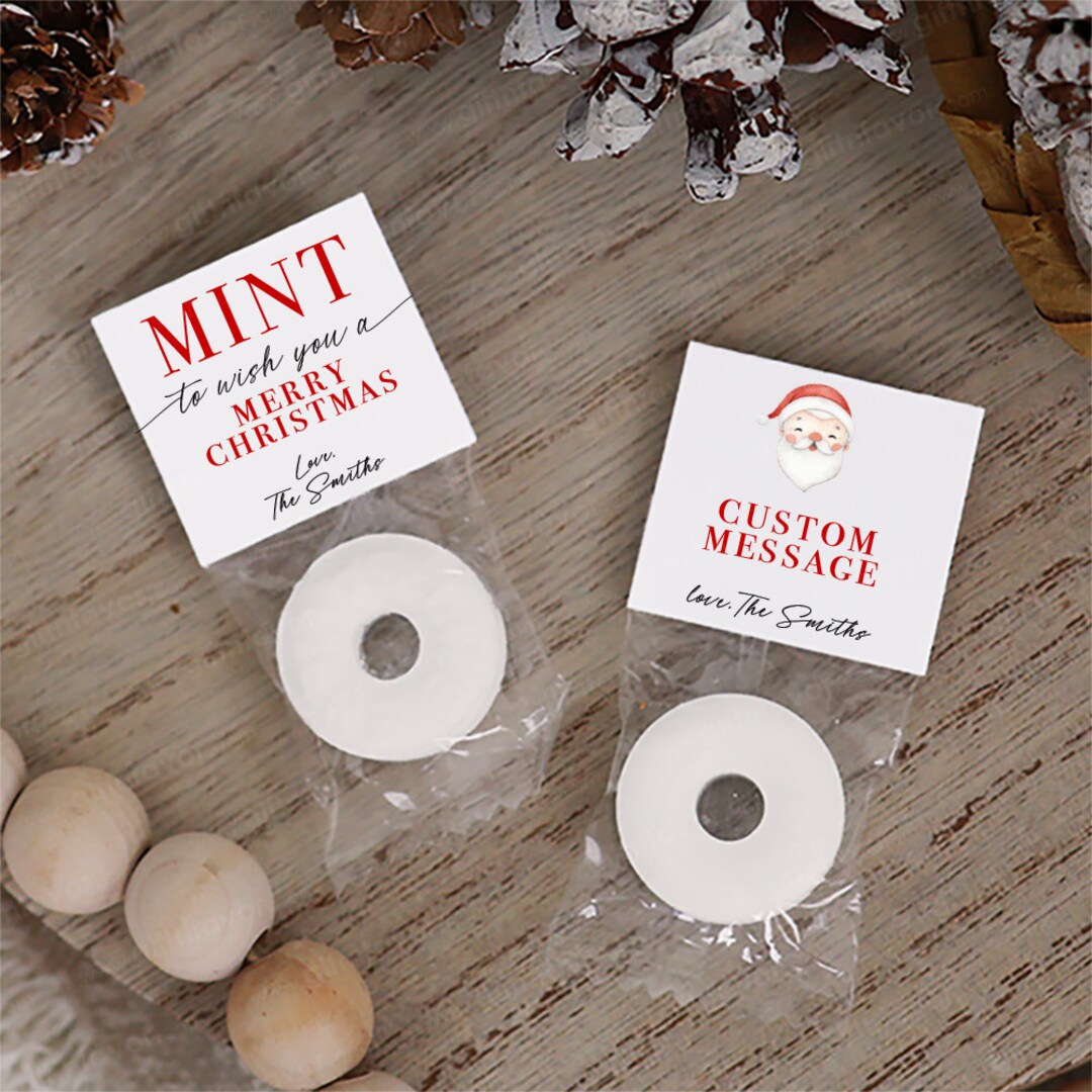 100pcs Christmas Party Favor,christmas Mints,custom Christmas Mints ...