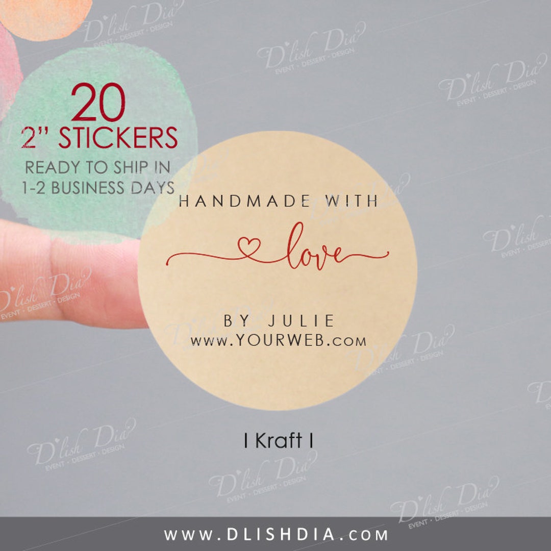 Handmade With Love Stickers,made With Love Stickers,baked With Love ...