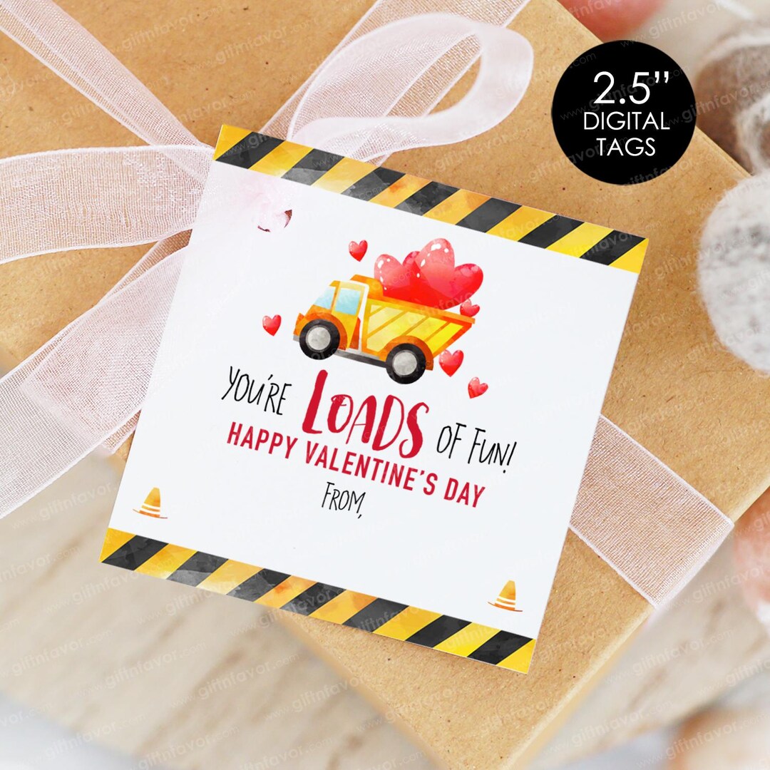 You're Loads of Fun Tags,printable Valentine's Day Tags, Valentines for ...