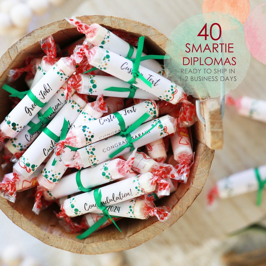 40 Smartie Diplomas Favors,graduation Party Favors,graduation Favors ...
