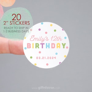 Colorful Birthday Favor Sticker,birthday Favor Labels,birthday Party ...