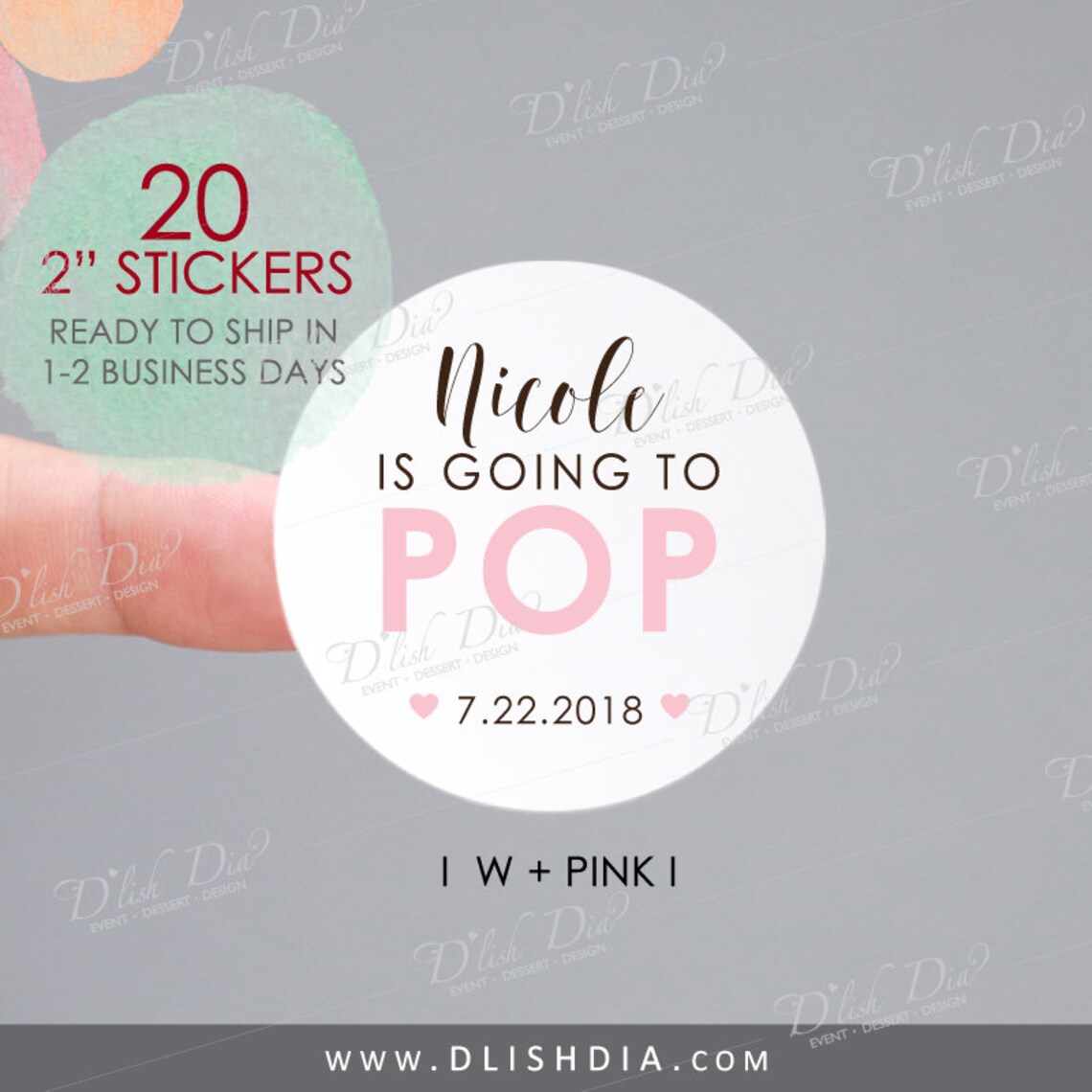 She's Going to Pop Stickersbaby Shower Favor | Etsy