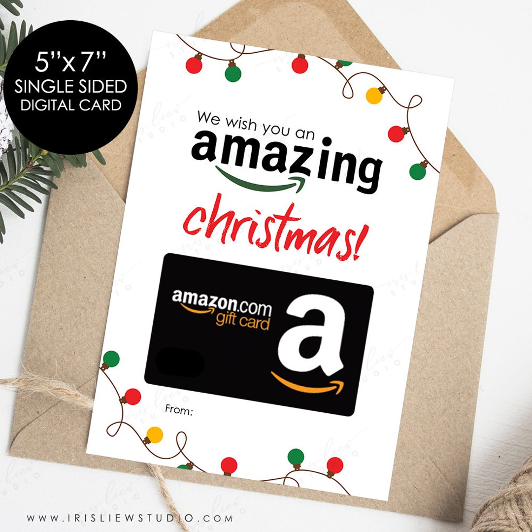 We Wish You an Amazing Christmas Card,amazon Gift Card Holder,christmas ...
