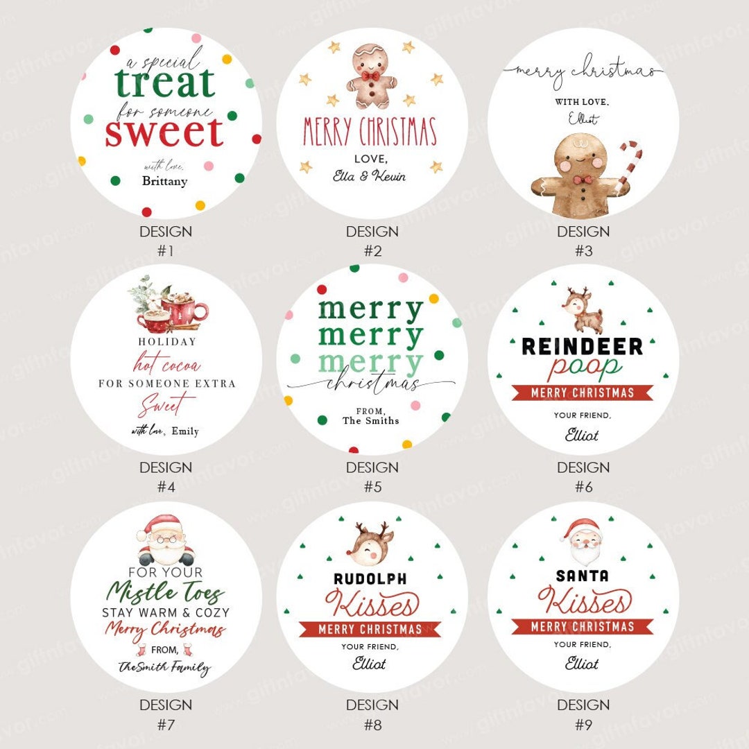 Christmas Gift Stickers,personalized Christmas Stickers,merry Christmas ...