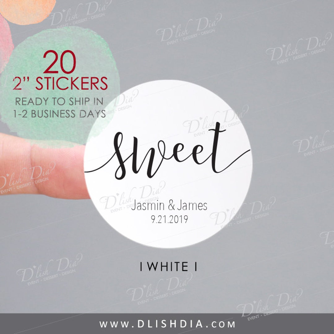 Sweet and Salty Wedding Favor Stickers,10 Sweet/10 Salty Favor Labels ...
