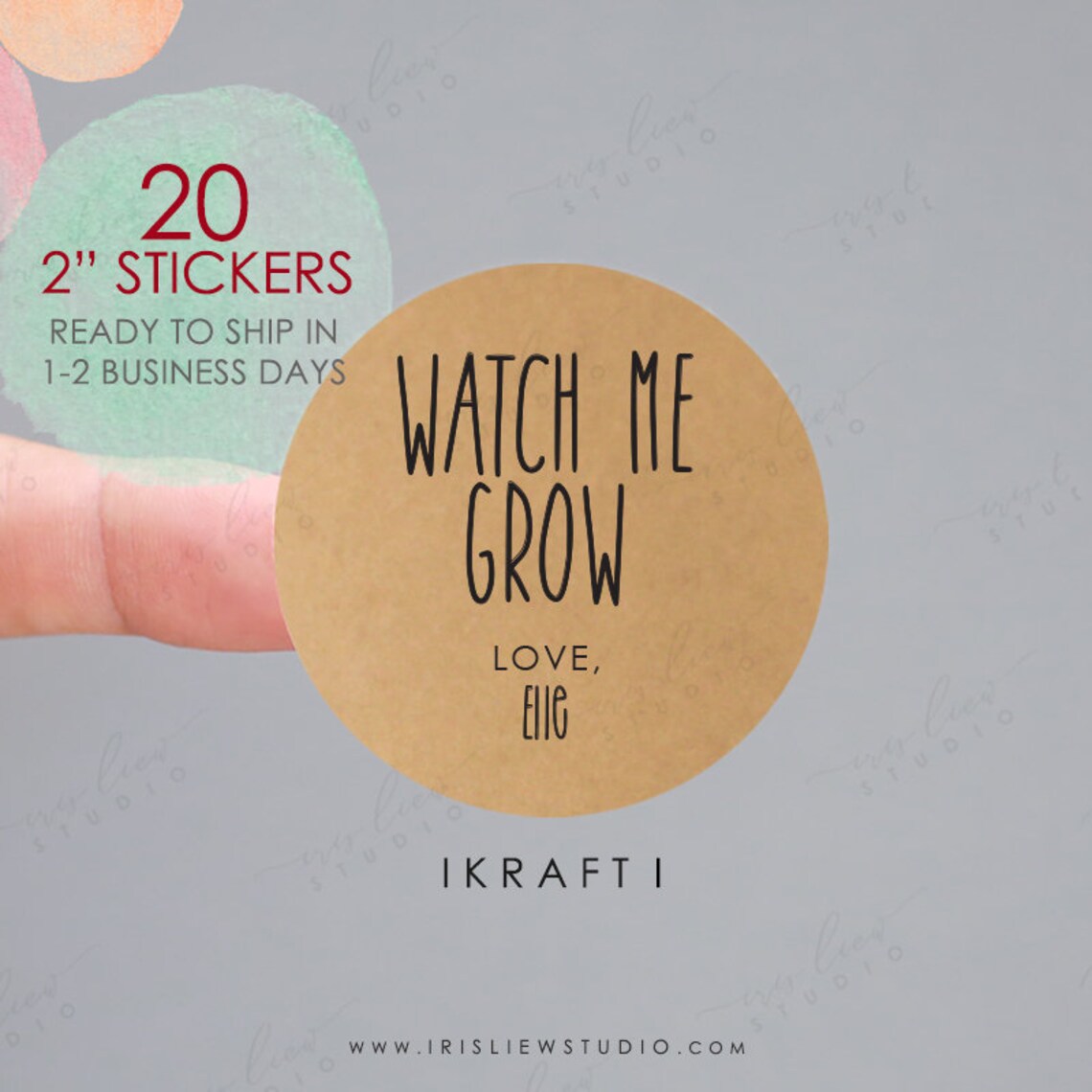 20 Watch Me Grow Stickersbaby Succulents Labelsgreenery Baby - Etsy