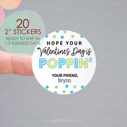 Have a POPPIN' Valentine's Day Tags | Etsy