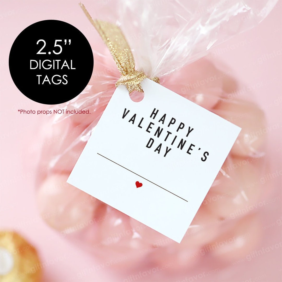 Happy Valentine's Day Tag Printable, Class Valentines Tag,digital ...