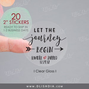 20 Let the Journey Begin Stickers,baby Shower Favor Stickers,custom ...