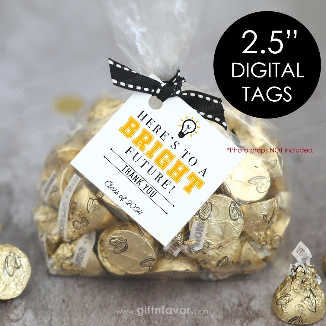 Here's to a Bright Future Tags,printable Graduation Tags,digital ...