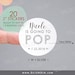 She's Going to Pop Stickers,baby Shower Favor Stickers,custom About to ...