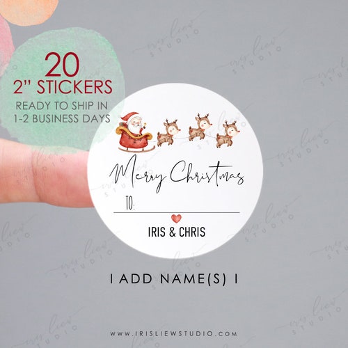 Personalized Gift Labels Christmas Stickers Custom Holiday - Etsy