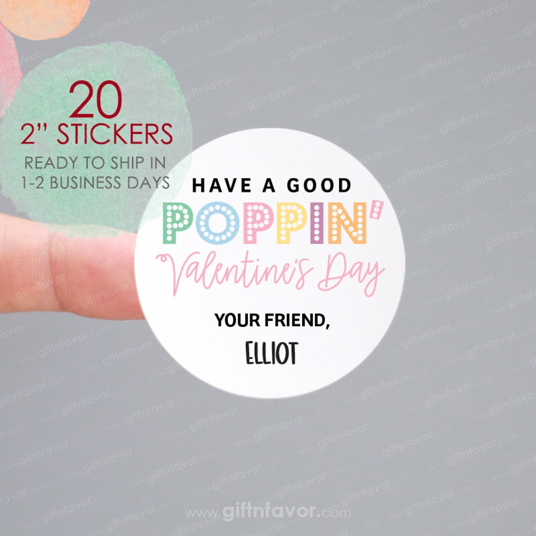 Have a Good Poppin' Valentine's Day,class Valentine Tags,pop It Tags ...