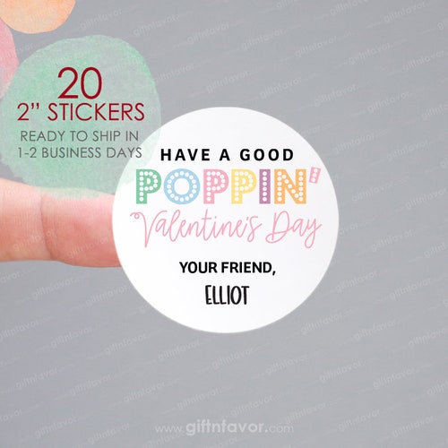 Have a POPPIN' Valentine's Day Tags - Etsy