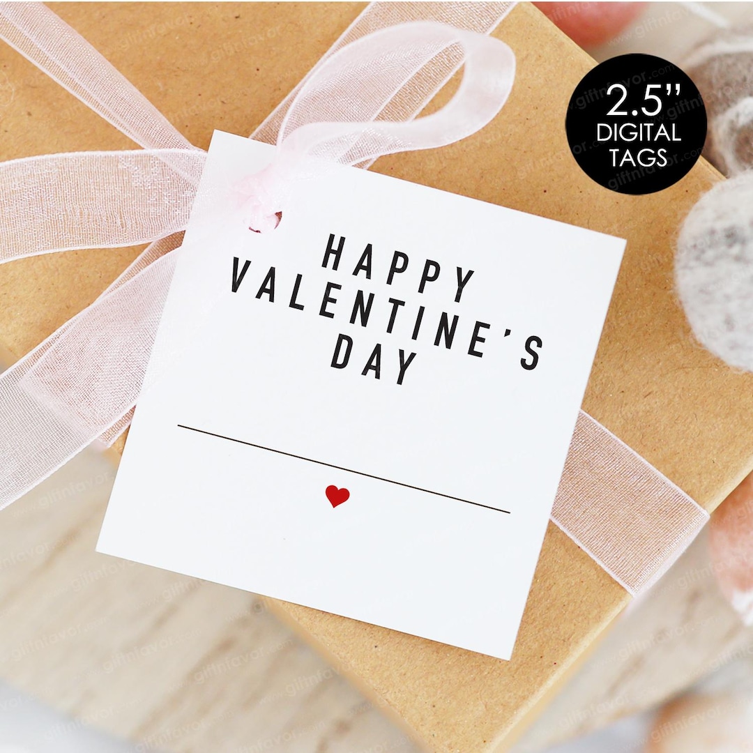 Happy Valentine's Day Tag Printable, Class Valentines Tag,digital ...