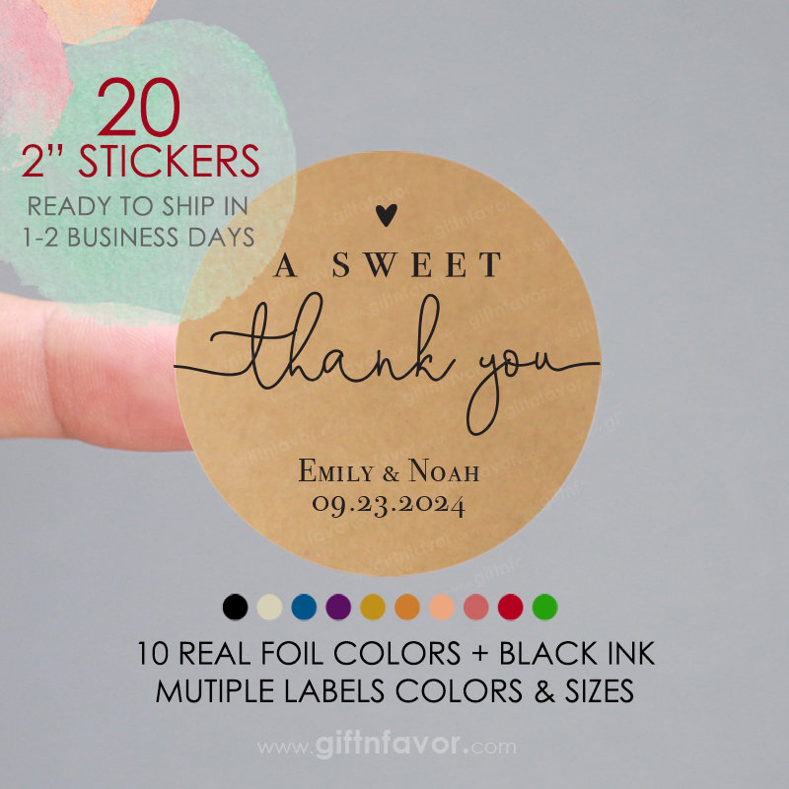A Sweet Thank You Stickers,wedding Favor Stickers,custom Wedding Favor ...