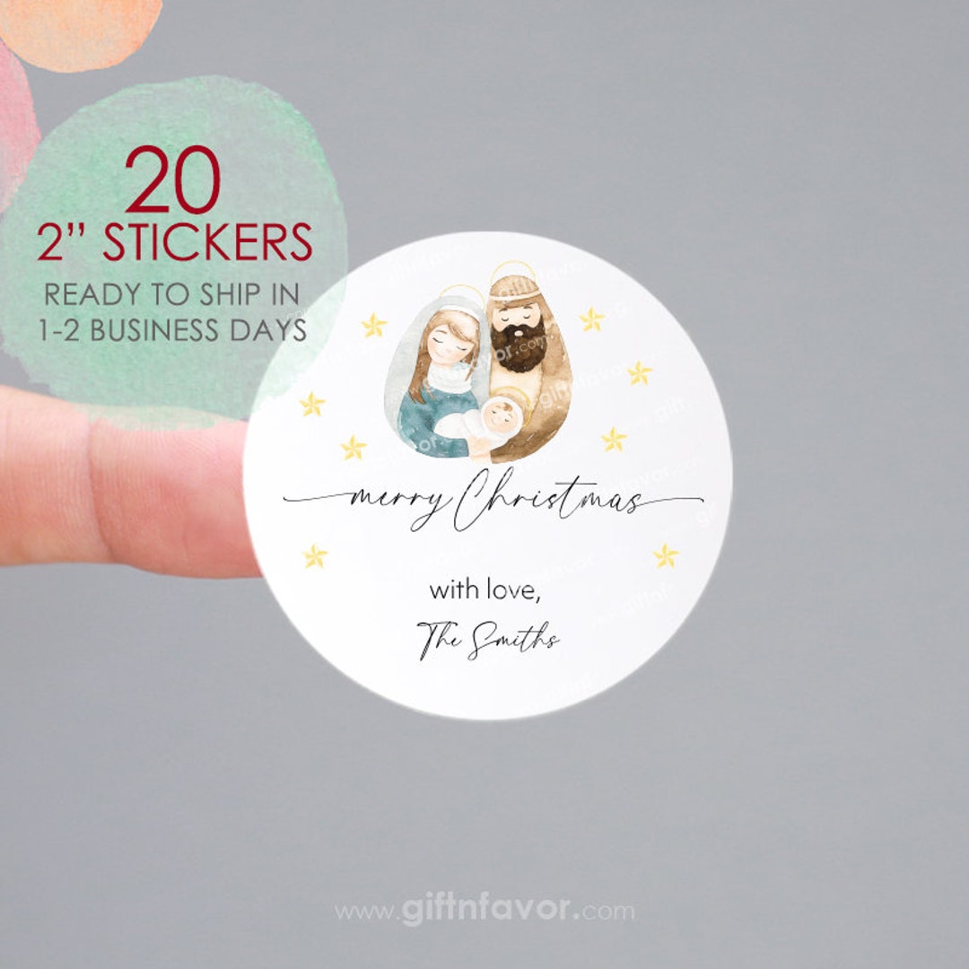 Christmas Nativity Gift Tag,personalized Christmas Gift Stickers,merry ...