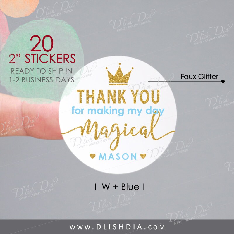 Princess Stickersprince Stickersfaux Gold Glittered Crown - Etsy