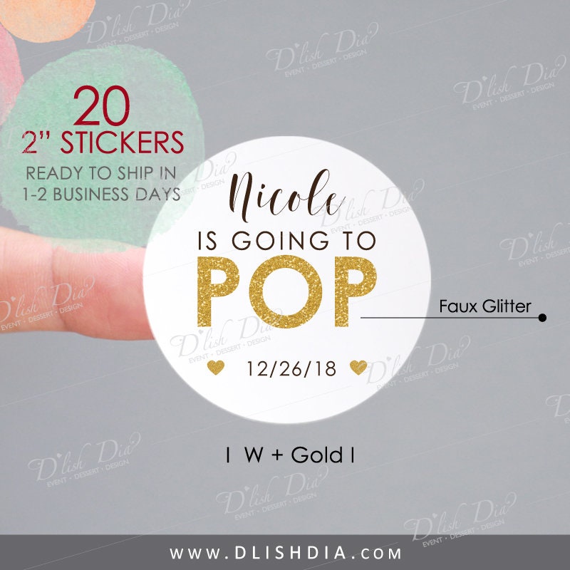 She's Going to Pop Stickersbaby Shower Favor | Etsy