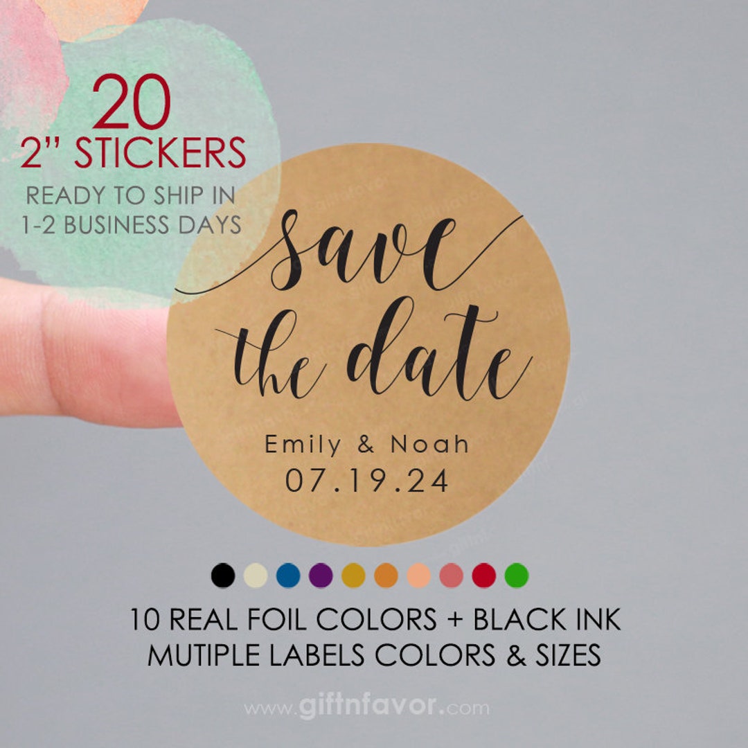 Save the Date Stickers,custom Wedding Stickers,wedding Invitation ...