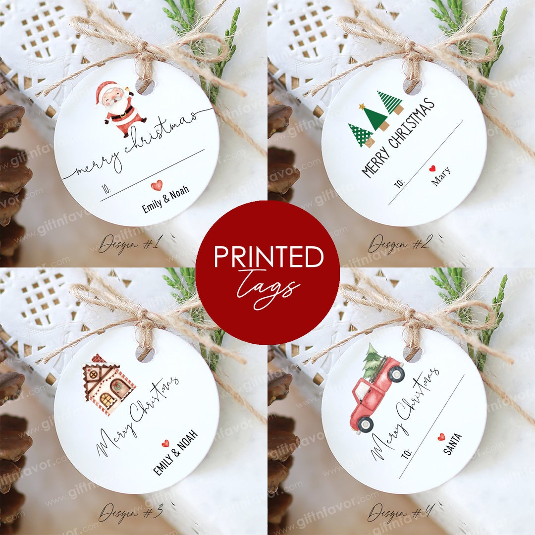 Set of 20/12/6 Christmas Gift Tags,personalized Christmas Gift Tags ...