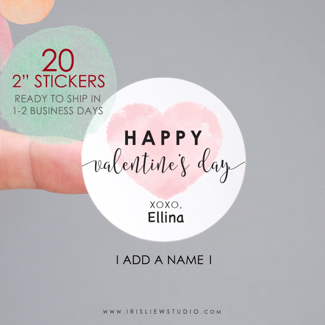 Happy Valentine's Day Stickers,personalized Valentine's Day Stickers ...