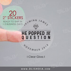 He Popped the Question Sticker - Etsy Canada