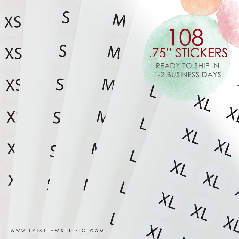 Size Stickers, Size Labels,clothing Size Stickers,small Stickers ...