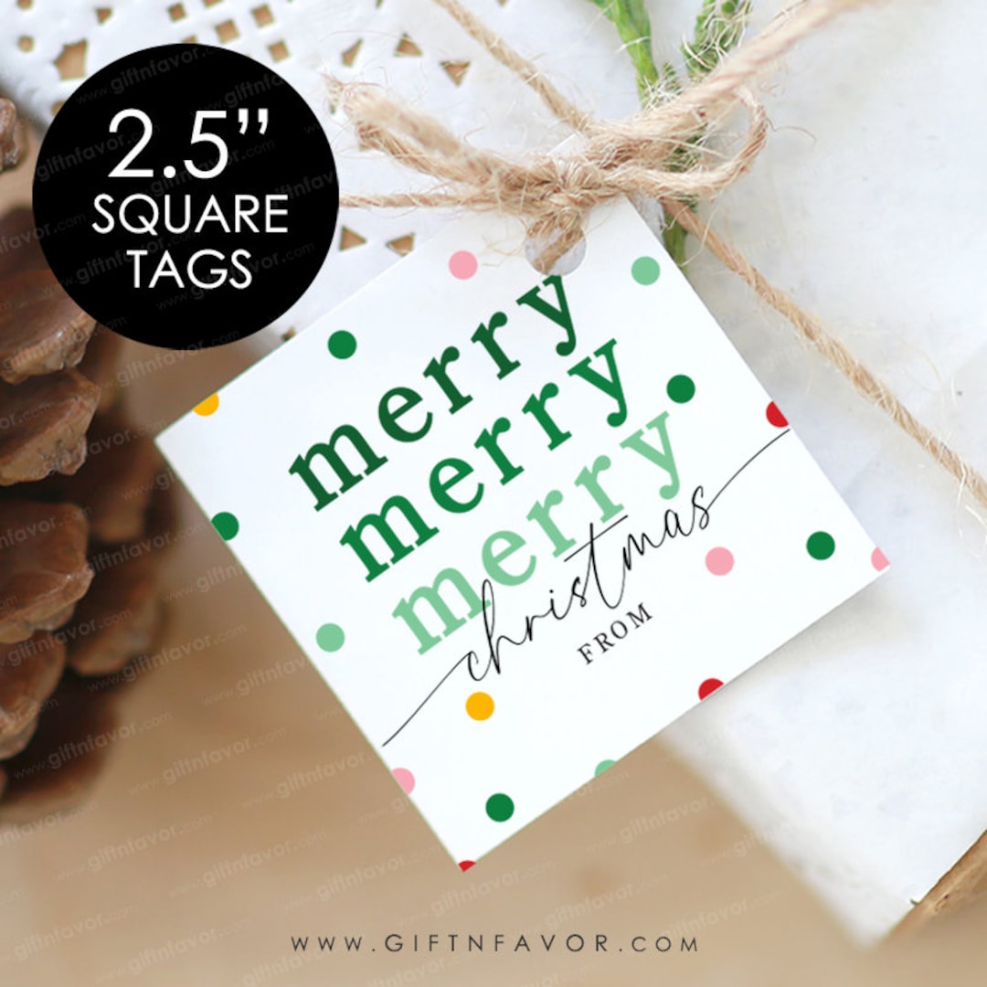 Printable Merry Christmas Tags,merry Christmas Printable Tags,diy ...